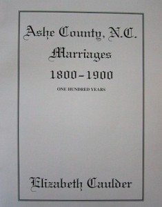 Ashe County, N.C. Marriages, 1800-1900 – Ashe County Historical Society